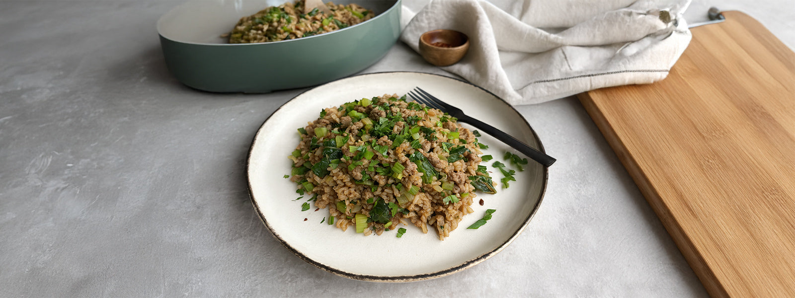 One-Pan Turkey Mince with Rainbow Chard & Spring Herbs – Biohax Wellness
